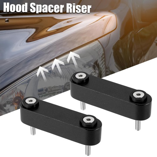 Car Front Hood Vent Spacer Riser Kit Replacement with Bolts Black ...