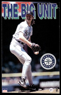 1996 STARLINE MINI SAMPLE POSTER RANDY JOHNSON THE BIG UNIT SEATTLE ...