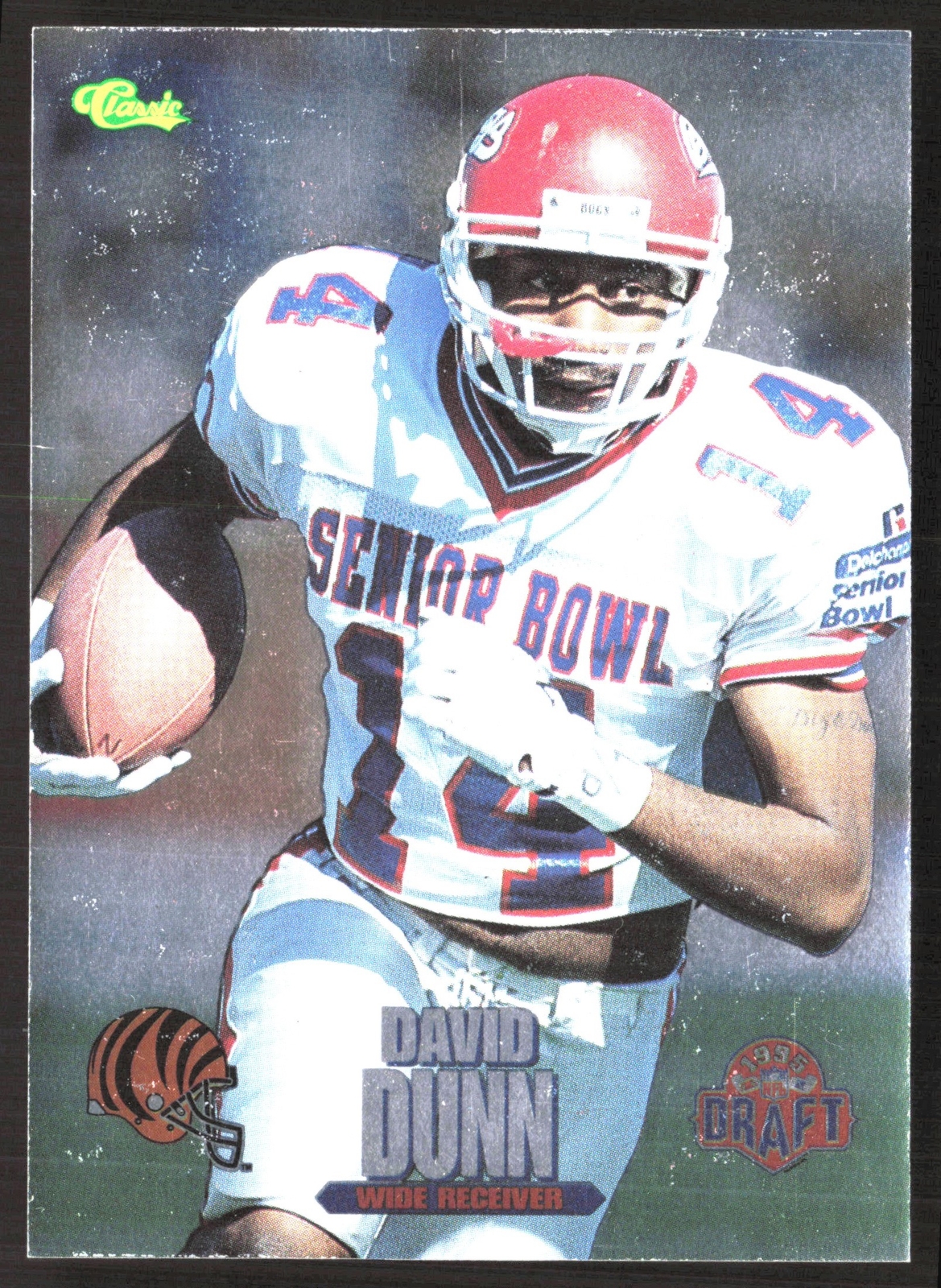 1995 Classic NFL Rookies Silver Foil #80 David Dunn Rookie Cincinnati ...