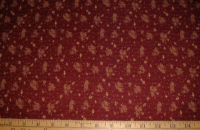 THIMBLEBERRIES Fabric - MY BEST - Print/ Burgandy Two Tone Stripe - 21 ...