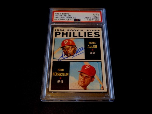 Richie Allen Autographed 1964 Topps Rookie Card #243 Auto RC PSA/DNA ...