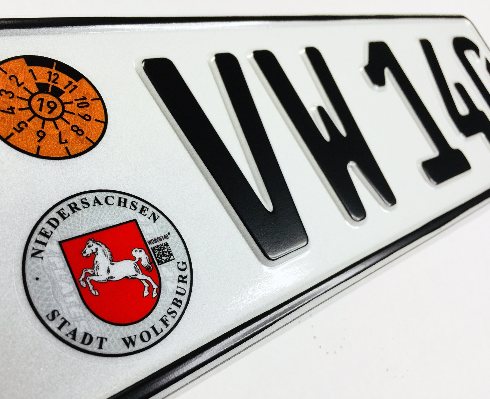 VW Wolfsburg Rear German License Plate (WOB) by Z Plates with Unique ...
