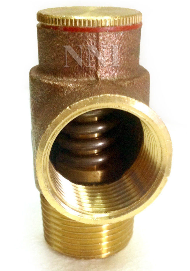 3/4" Lead Free Pressure Relief Valve 75 PSI 3/4" Male NPT Inlet x 1/2 ...