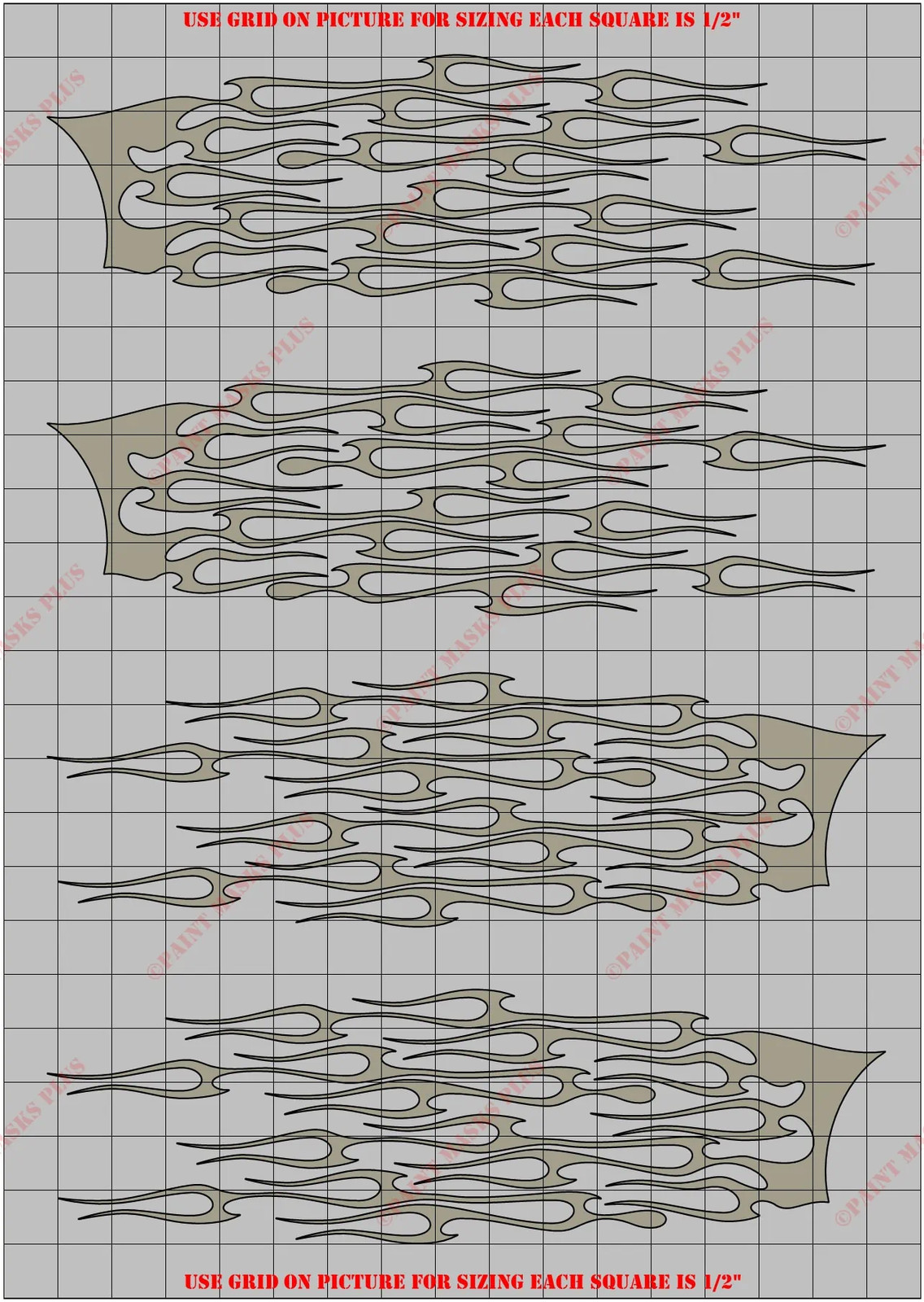 FLA1078S Flames Solvent Based Vinyl Masking/ Stencil Kit | eBay