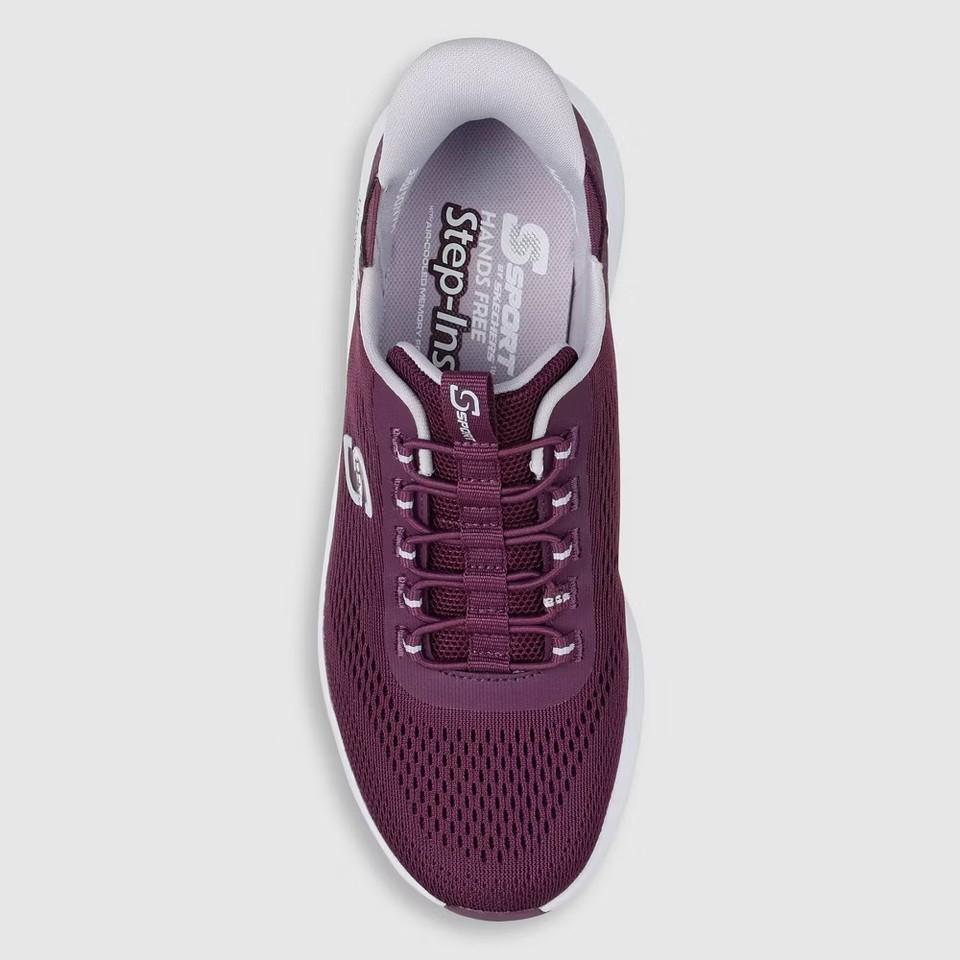 S Sport By Skechers Women's Prancie Step-Ins Sneakers - Burgundy 8.5 | eBay