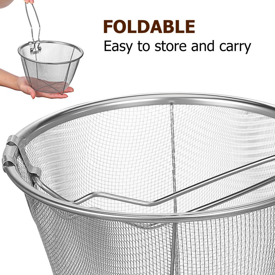 Frying Basket Strainer Wire for Deep Home Cooking Pot Fryer Chicken ...