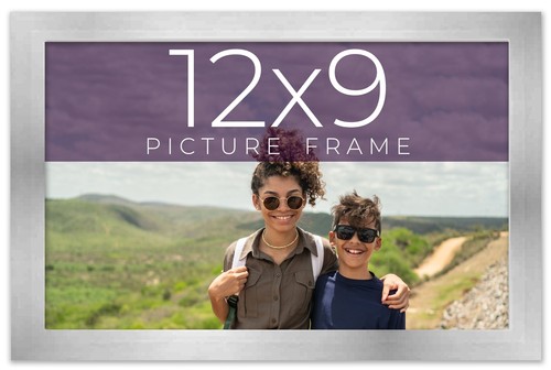12x9 Frame Silver Real Wood Picture Frame Width 0.75 inches | Interior ...