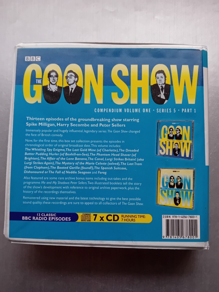 The Goon Show: BBC Compendium Vol 1, Series 5, Part 1; 7 CDs; 7 Hours ...