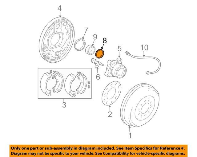 Toyota OEM Brake-rear-axle Seal Washer 9020844001 for sale online | eBay