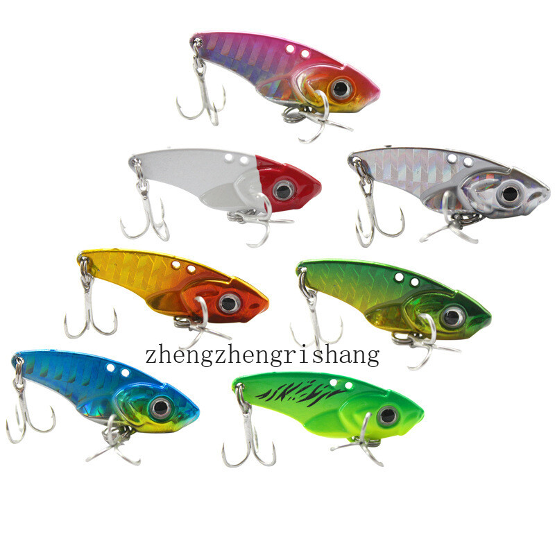 5pcs 5-20g 3D Eyes Fishing Metal Bait Crankbaits Lures Bass VIB Blade ...