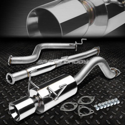 FOR 93-97 HONDA CIVIC DEL SOL EG EH6 4"ROLLED MUFFLER TIP CATBACK ...