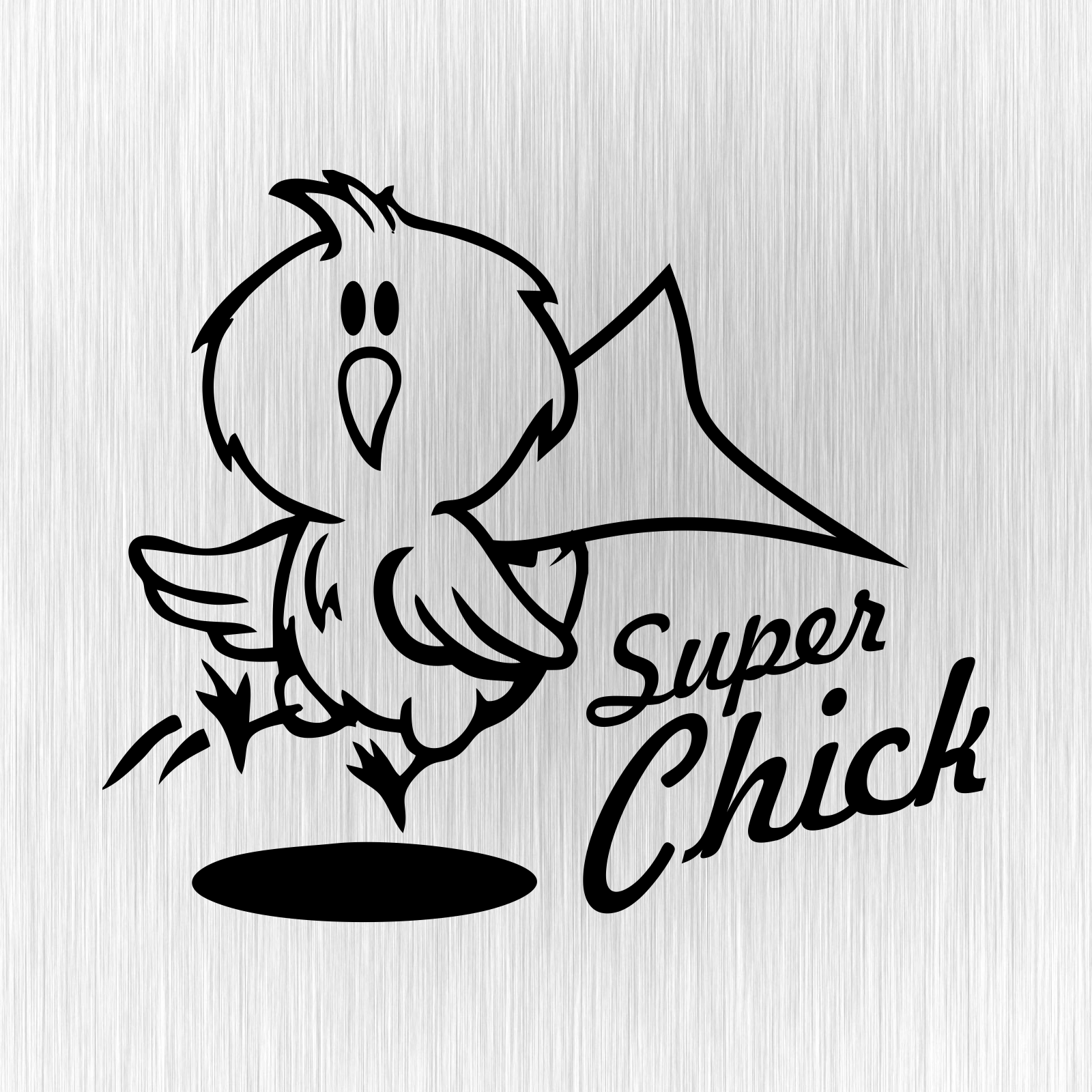 Super Chick Küken Hero Held Cartoon Schwarz Auto Vinyl Decal Sticker ...