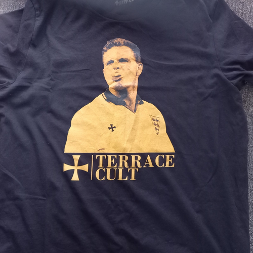 Terrace Cult Black T Shirt gaza gascoigne rangers newcastle spurs ...