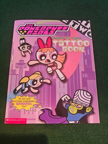 HTF 2000 Powerpuff Girls RUFF 'N TUFF BOOK Rowdyruff Boys STORY w/ 20 ...