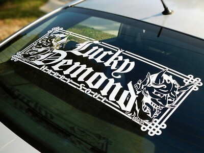 Lucky Demond Oni V1 Rear Window Decal Car Sticker Banner JDM Vinyl ...