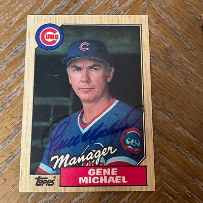 Autographed 1987 Topps GENE MICHAEL. (DEC. ). #L-1 | eBay