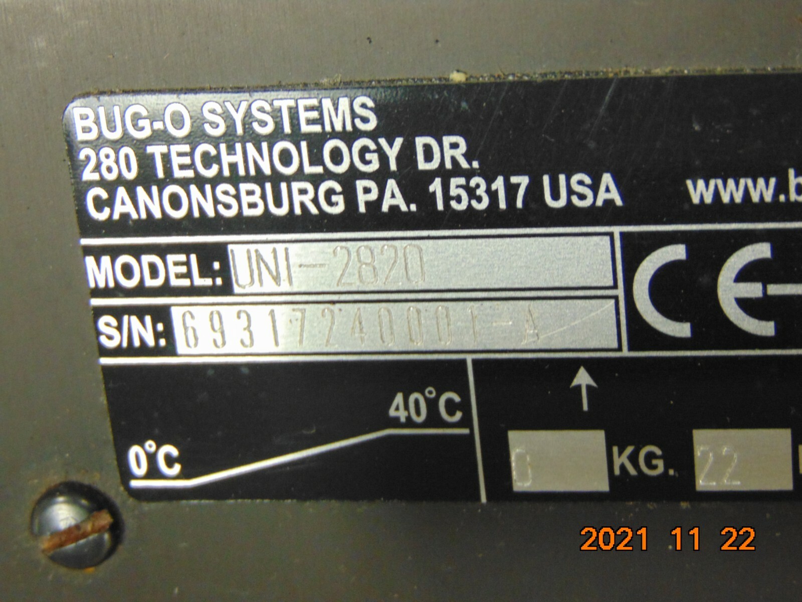 NEW BUG-O SYSTEMS UNI-BUG III MINI-VERT III MDS-1075 MINI-VERT 28 ...