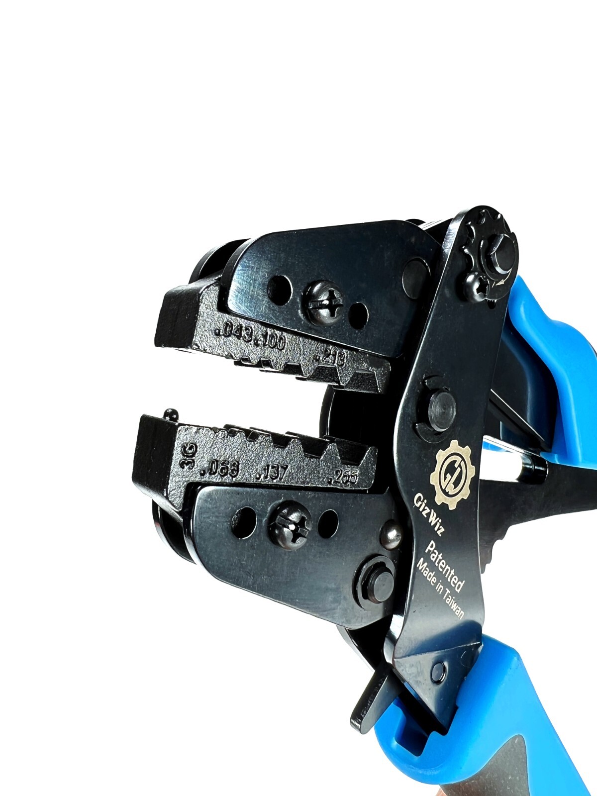 GIZWIZ Interchangeable Parallel Crimp Tool RF Coax RG58 RG59 RG62 RG174 ...