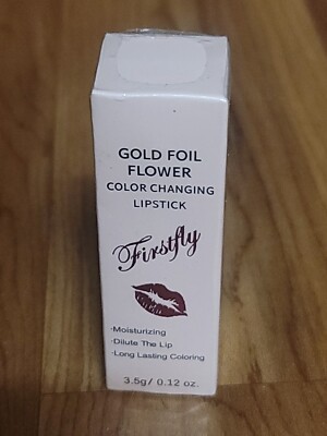 New FIRSTFLY GOLD FOIL FLOWER COLOR CHANGING LIPSTICK 03 NEW 0.12 Fl Oz ...