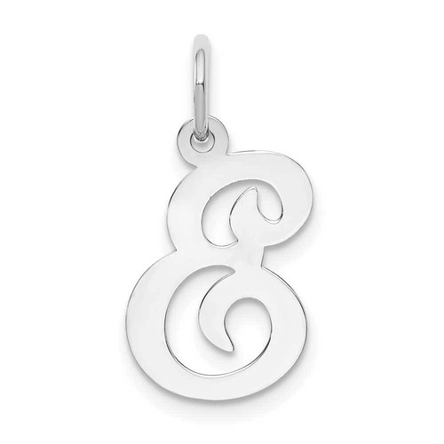 14K White Gold Script Letter E Initial Charm 883957971209 | eBay