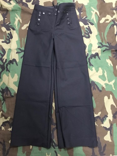 US NAVY Dress Blue Trousers Men's Blue Enlisted Pants 13 button sz 32 ...