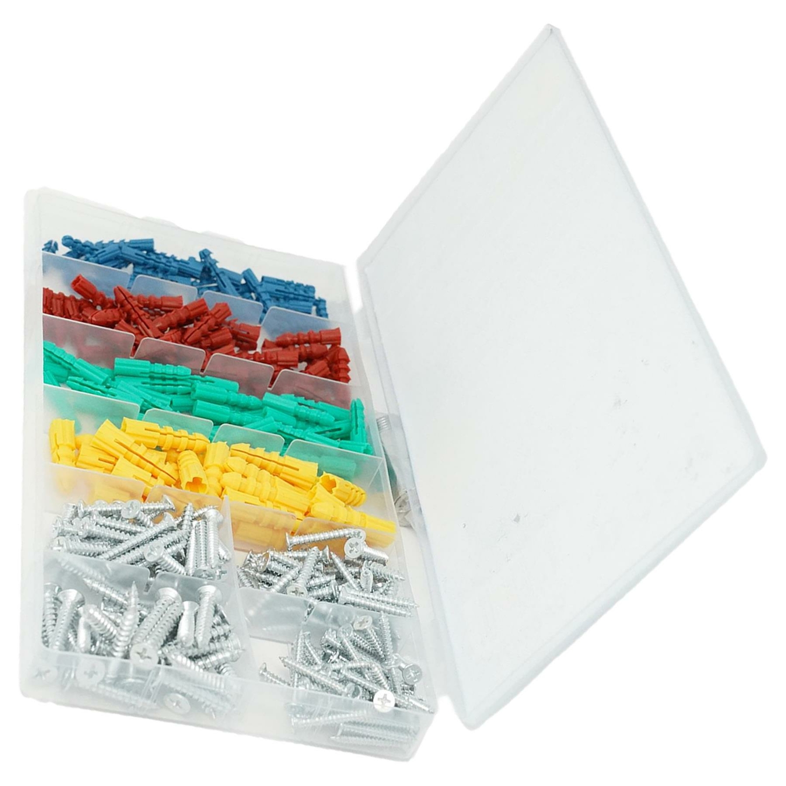 285pc Assorted Raw Plugs Mixed Wall Plugs With Countersunk Screws ...