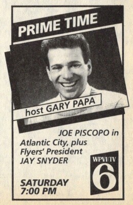 1985 WPVI PHILADELPHIA TV AD~GARY PAPA HOSTS PRIME TIME | eBay