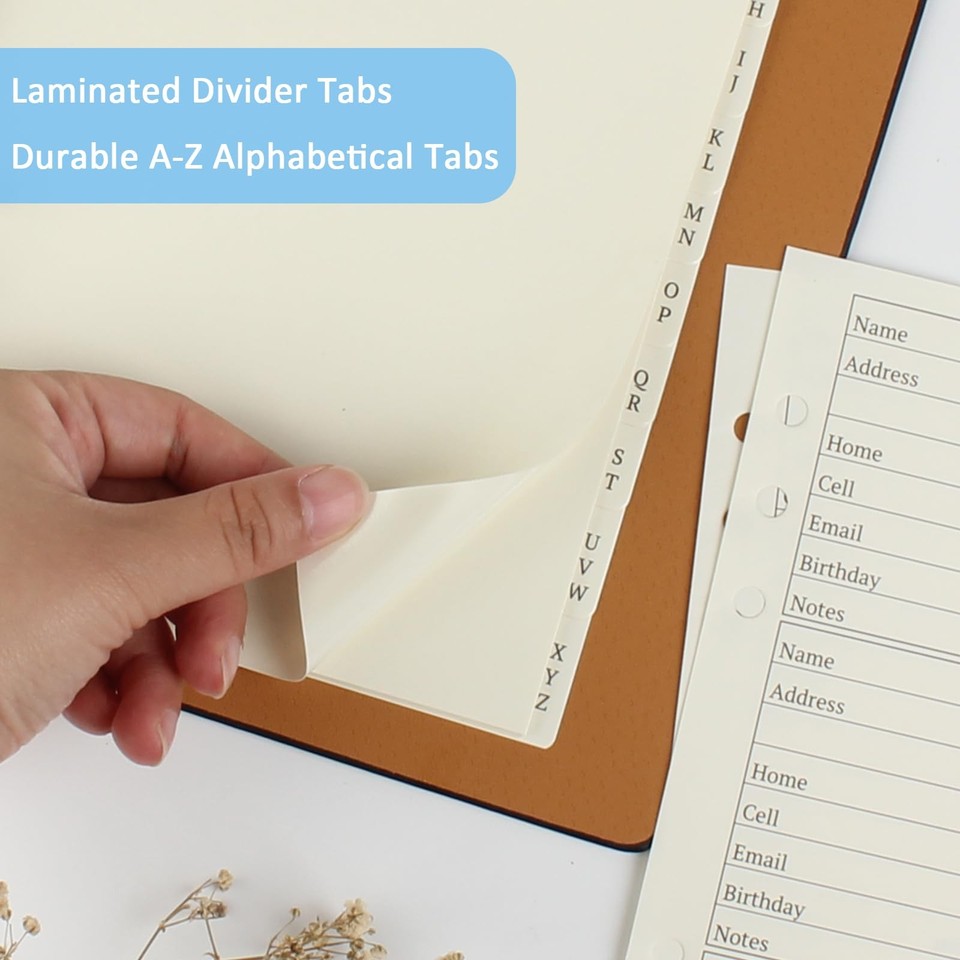 Address Book Refill Pages with Alphabetical Tabs, Large Print 600 ...