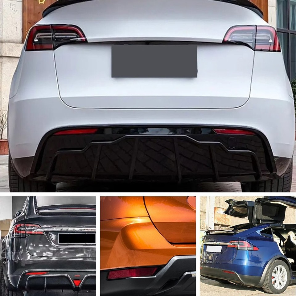 Pair Rear Bumper Reflector Light Case LH RH Red For 2016-2023 Tesla ...