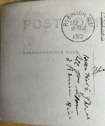 1913 Birdseye View RPPC From Courthouse At Robinson, Illinois. Crawford ...