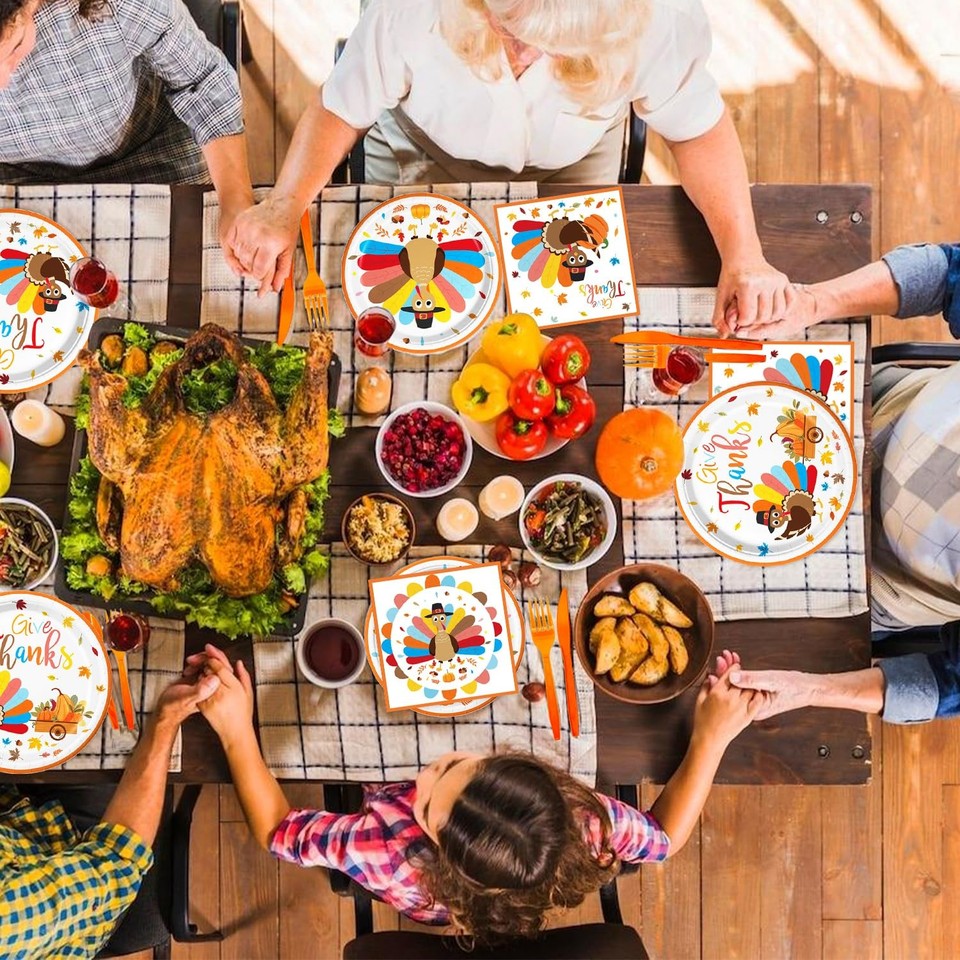 168Pcs Turkey Thanksgiving Party Supllies Autumn Friendsgiving ...