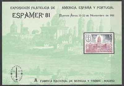 Spain II Centenary Hojas Keepsake 1981 Edifil 100 Espamer 81 Buenos ...