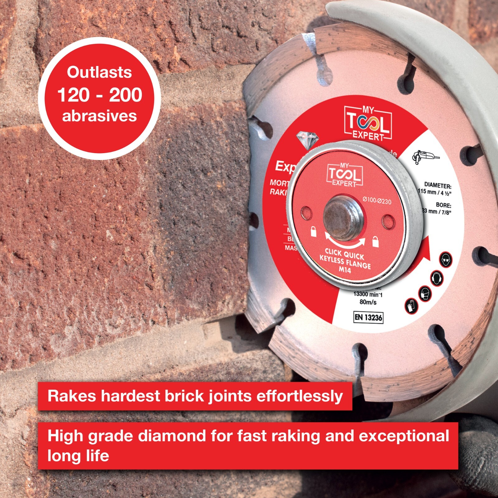 Mortar Raking Diamond Disc 115mm 125mm 4.5" For Angle Grinder ...