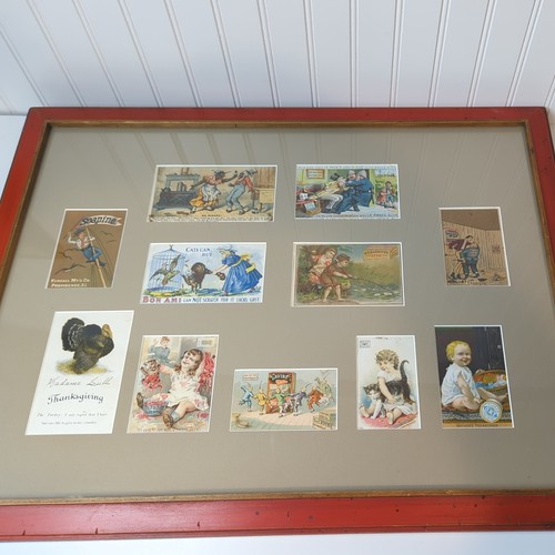 Lot 11 1890s Advertising Cards Mounted Framed Different Ads Children | eBay