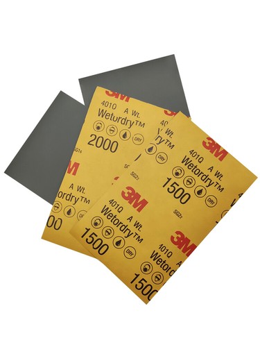 3M WETorDRY Abrasive Sheet 401Q 1200/1500/2000/2500 Grit Sandpaper (50 ...