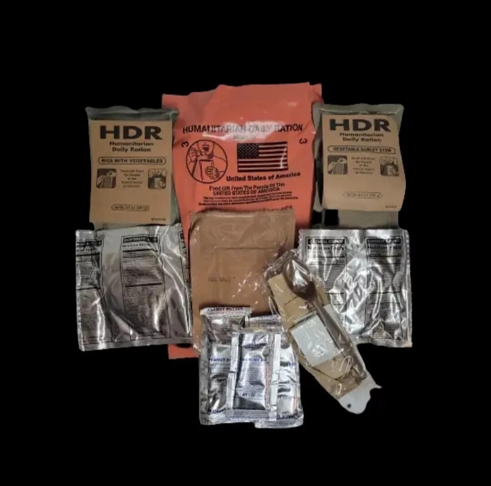 Case MRE Meals Humanitarian Daily Ration Ready To Eat 10 Day Supply for ...