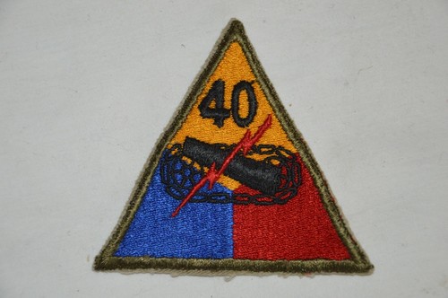 PATCH AMERICAIN DU 40 REGIMENT DE CHAR-US ARMY 40TH TANK BATTALION ...