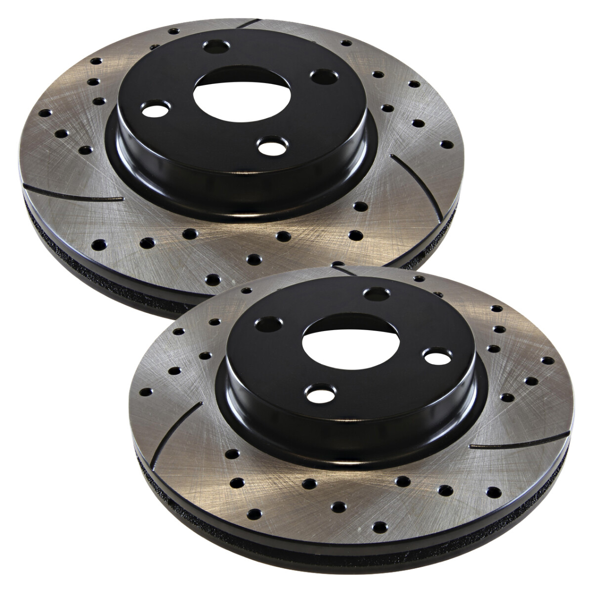 Front Drilled Slotted Brake Rotors Pair 2 for Nissan Versa Note 2015 ...