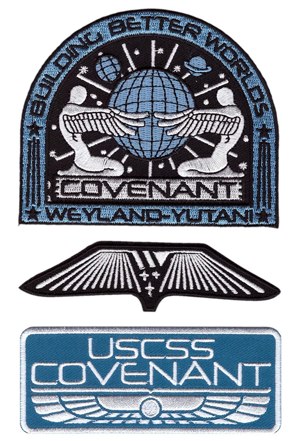 Set of 3 Covenant Crew Wings Weyland Corp Crew Uniform Alien Movie ...