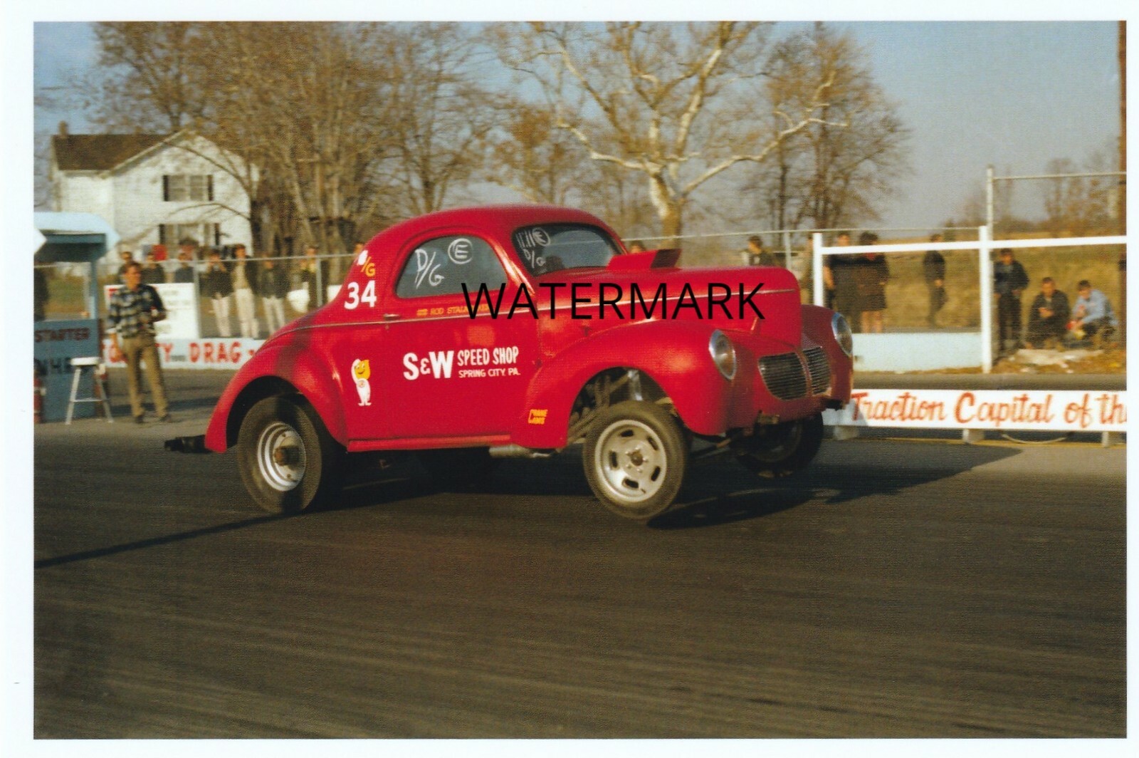 Vintage NHRA Drag Racing-ROD STALNECKER-D/Gas Willys-Cecil County Drag ...