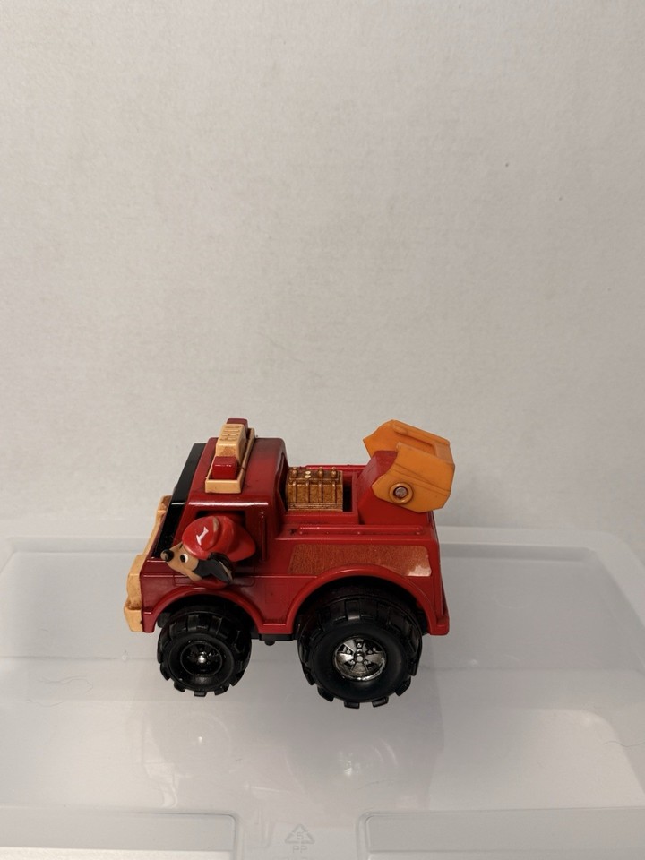 Vintage Disney Mickey Mouse Fire Engine IlIco Toy Plastic Truck illco ...