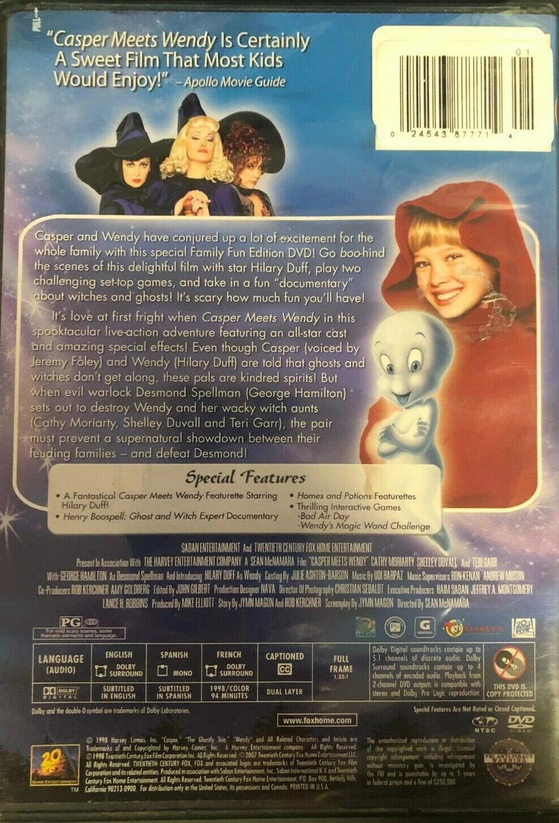 Casper Meets Wendy Dvd