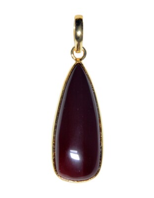 Red Mookaite Gemstone Studded Pendant In.925 Silver Overlay For Women ...