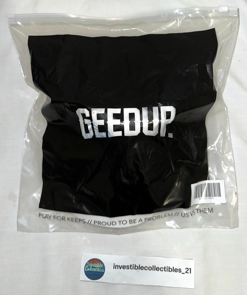 Brand New Geedup "Play for Keeps" Handstyle Logo Cap EMB White With Bag ...