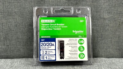 Square D Schneider QO 20 Amp Tandem Circuit Breaker QO2020C 🔥New In Box ...
