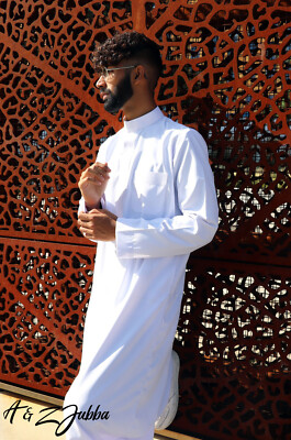 Mens Boys Thobe Jubba Madrassa Mosque Designer Collar Arab Hajj Umrah 4 ...