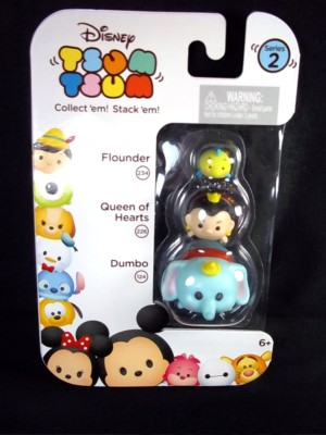 Disney Tsum Tsum 3 pack Series 2 Dumbo Queen of Hearts Flounder #46 | eBay