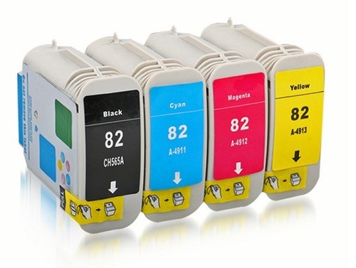 4 x Cartridges Set for HP Designjet 510 510PS / No. 82 CH565A CH566A ...