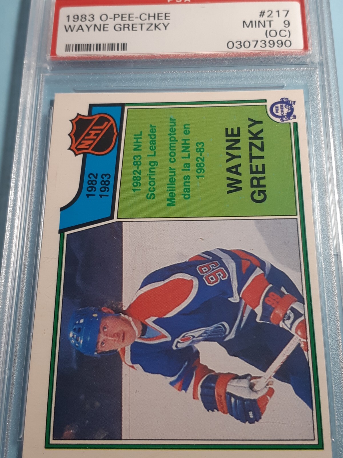 Wayne Gretzky 1983 PSA 9 Card #217 Scoring Leader Uncommon High Grade ...
