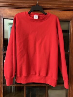 Vintage 90s DELTA Fifty-Fifty BLANK Red Raglan Pullover Sweatshirt XL ...